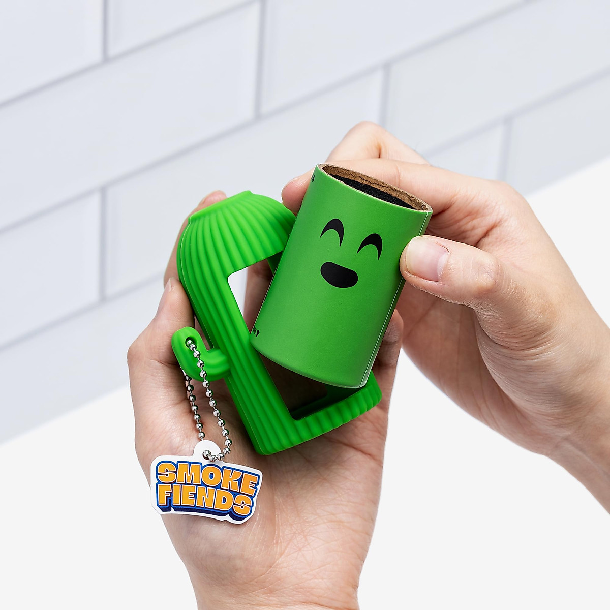 Smoke Fiends Portable & Eco-Friendly Personal Air Filter | Discreet HEPA & Carbon Filtration | Biodegradable & Up to 300+ Uses | Keychain Design for On-the-Go Freshness (Blaze)