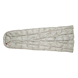 Big Agnes Fussell UL (850 DownTek) Ultralight Camping Quilt, Gray/Pumpkin