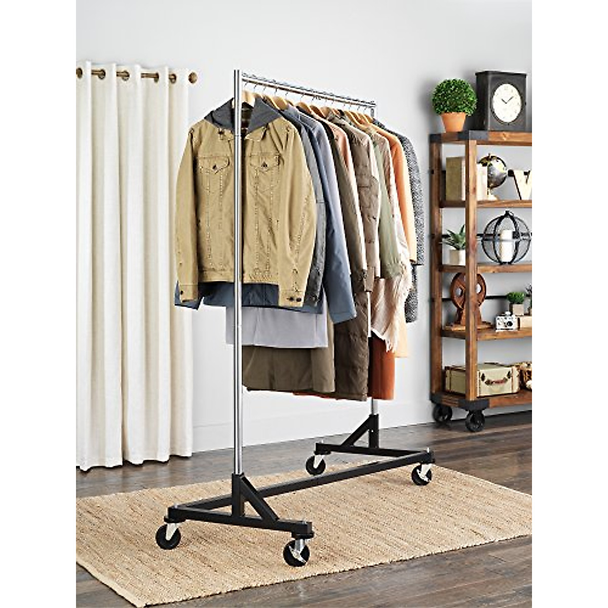 Whitmor Commercial Garment Z-Rack - Silver / Black