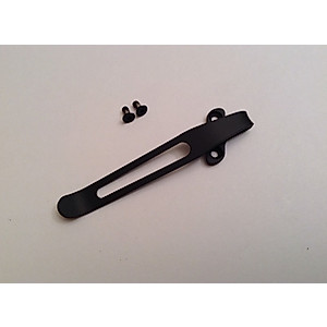 Black Titanium Deep Carry Pocket Clip for Kershaw Blur Knife 1670BLK TIP DOWN POSITION