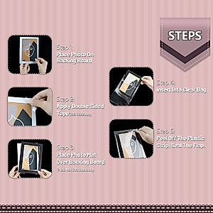 Golden State Art, Pack of 100, Acid-Free Crystal Clear Sleeves Storage Bags for Photo Prints Framing Mats Mattes (Bag Size: 11 3/8 x 14 1/8 inches for 11x14 Mats)