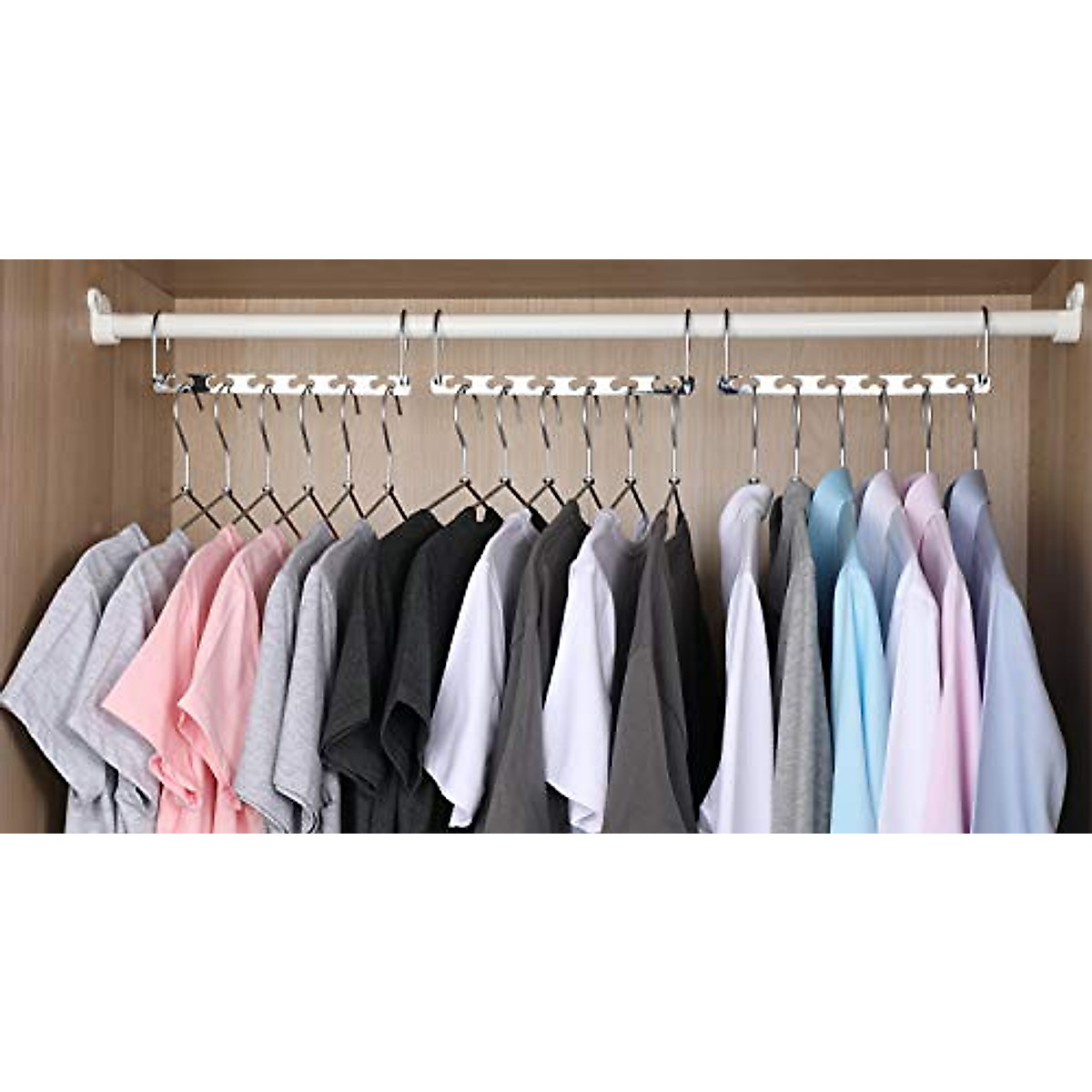 Magicool Hanger Magicool 12 Pack Metal Magic Cascading Hanger Space Saving Hangers Closet Organizers Suit for Shirt Pant Bra Clothes Hangers Space Saving