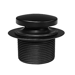 Westbrass 7931817-DC-62 18" Tip-Toe Drain Trim with 2-Hole Overflow Faceplate & Direct Connect Shoe Outlet, Matte Black