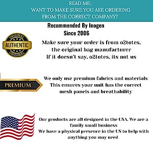 O2TOTES USA Backpack Custom Fit For Inogen One G4, Inogen Rove 4, OxyGo Fit; Ultra Lightweight, Mesh Panels, Zippered Bottom