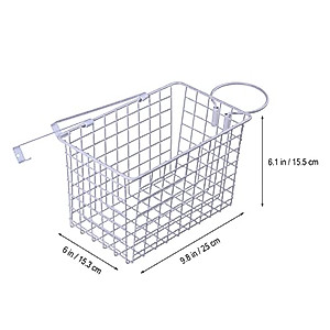 ARTIBETTER Hair Styling Tools Hair Dryer Holder Hair Tool Organizer Wall Mount Bathroom Storage Basket for Hair Dryer Flat Iron Curling Wand Brushes White Shampoo Shelf