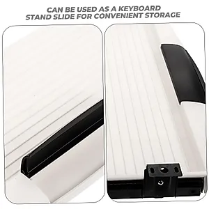 Housoutil Abs Plastic Keyboard Tray Keyboard Guide Rail Computer Desk Accessory Side Mount Keyboard Storage