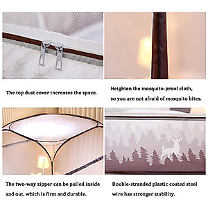 ARTFLOWERS-XIXI Mosquito Nets,180x200cm,Pop Up Mosquito Protection Net,Three Door Portable Protection Net Travel Bed Net Bottom,Breathable Encryption Net,Bed Canopy Home,Outdoor,Camping (E,180x200cm)