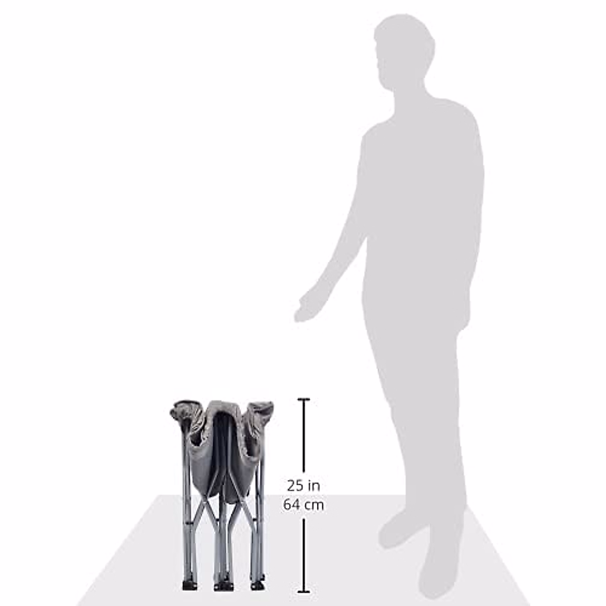 Regalo My Cot Portable Travel Bed, Includes Fitted Sheet, Grey, 1 Count (Pack of 1)