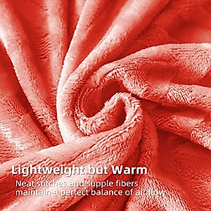 Whale Flotilla Flannel Fleece Throw Blanket for Couch Sofa Bed, Soft Velvet Lightweight Throws Plush Fluffy Chevron Design Decorative Blankets for All Season, 50x60 Inch, Coral