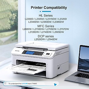 TN660 Toner Cartridge Brother Printer - Replacement with Brother TN 660 TN-660 TN630 High Yield to use with HL-L2380DW HL-L2320D HL-L2340DW DCP-L2540DW MFC-L2700DW MFC-L2720DW Printer (Black, 4 Pack)