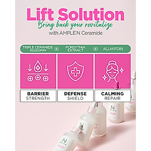 AMPLE:N Ceramide Shot Serum – Anti Aging and Hydrating Serum with Ceramide for Deep Moisturization – For Dry & Rough Skin to Reduces Wrinkles & Repairs Skin, 3.38 fl.oz.