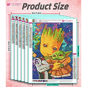 FFPTBNYX 6 Pack Full Drill Diamond Painting Kits for Adults&Beginners 5D DIY 6PCS Diamond Art Kits Paint with Round Diamonds and Gems for Home Wall Decor Gifts(11.8''x15.7'')