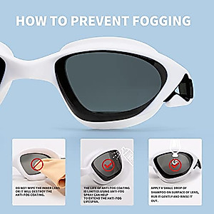COPOZZ Swimming Goggles Men Women, Youth Swim Goggles Anti-fog Lenses Anti Uv No Leaking Adult Teenagers Pool Water Glasses