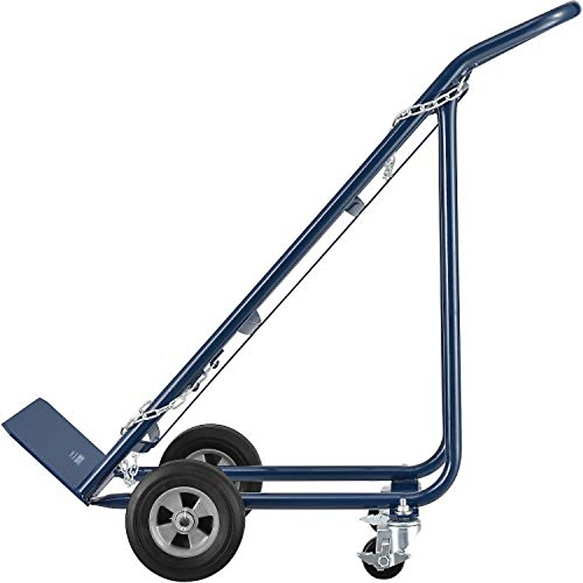 Global Industrial Tilt Back Cylinder Hand Truck with Curved Handle, 800 Lb. Capacity, 47" H