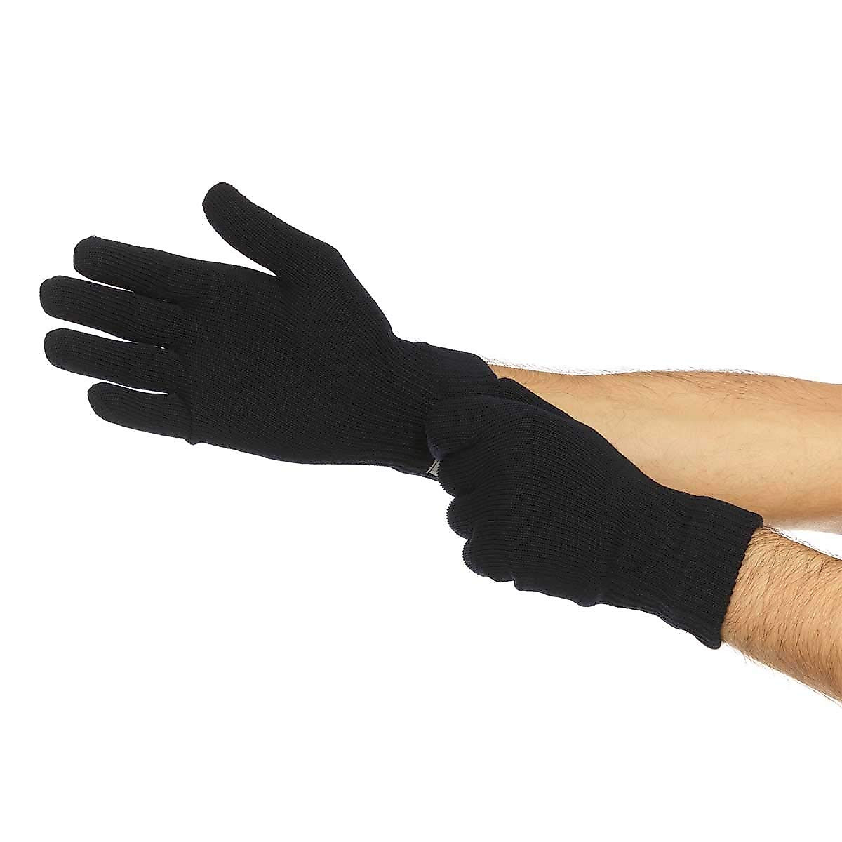 Minus33 Merino Wool Glove Liner - Warm Base Layer - Ski Liner Glove - 3 Season Wear - Multiple Colors and Sizes - Black - Large
