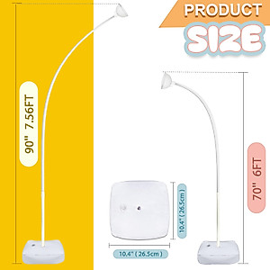 OurWarm 7.5Ft & 6Ft Balloon Arch Stand, Free Bending Shape Balloon Arch Kit, Half Arch Balloon Stand with Base, Balloon Column Stand Kit for Wedding Birthday Baby Shower Graduation Easter Decorations