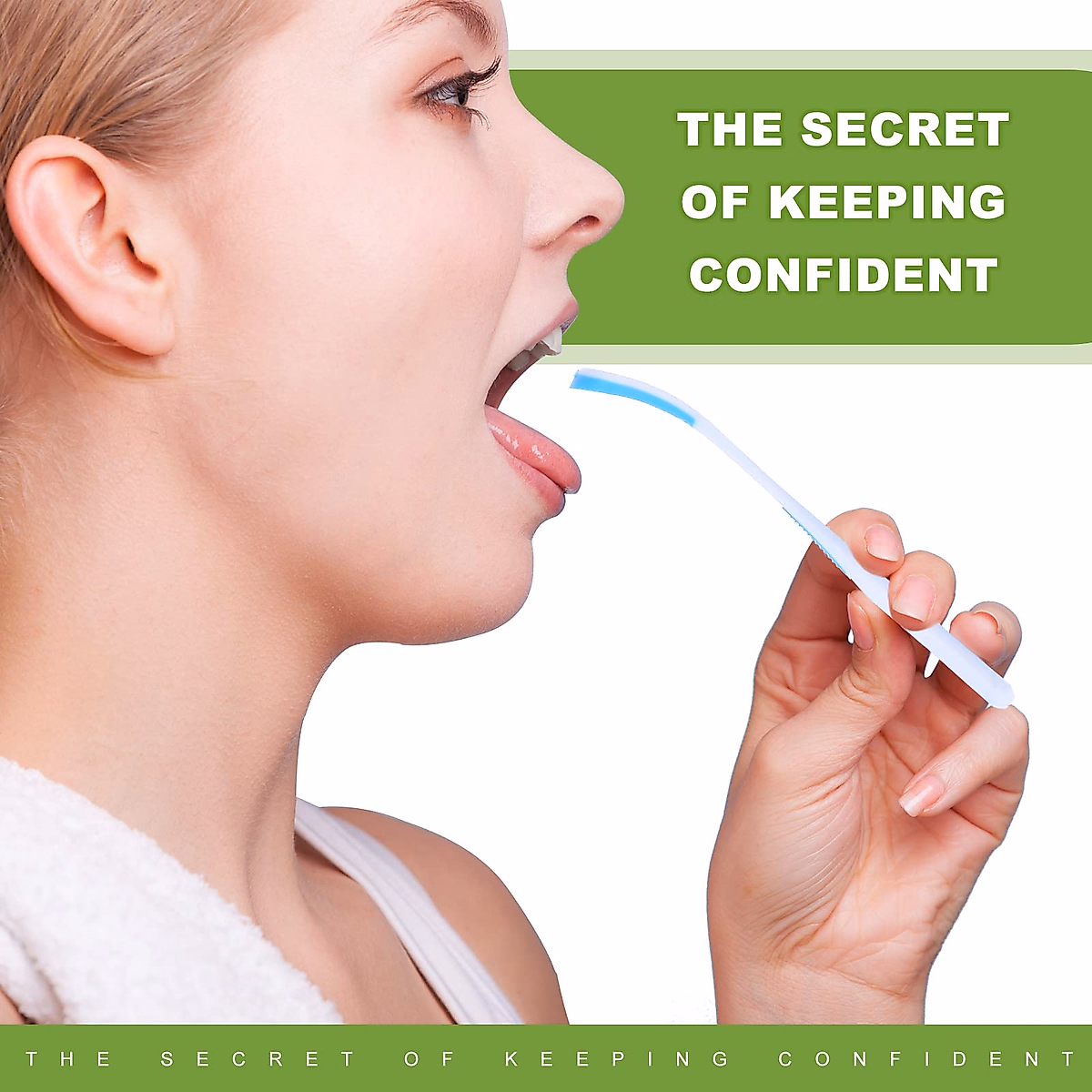 10 Pieces Tongue Scraper Tongue Cleaner Plastic Tongue Brush for Adults Oral Healthy Care, Pink Blue Green Purple Orange