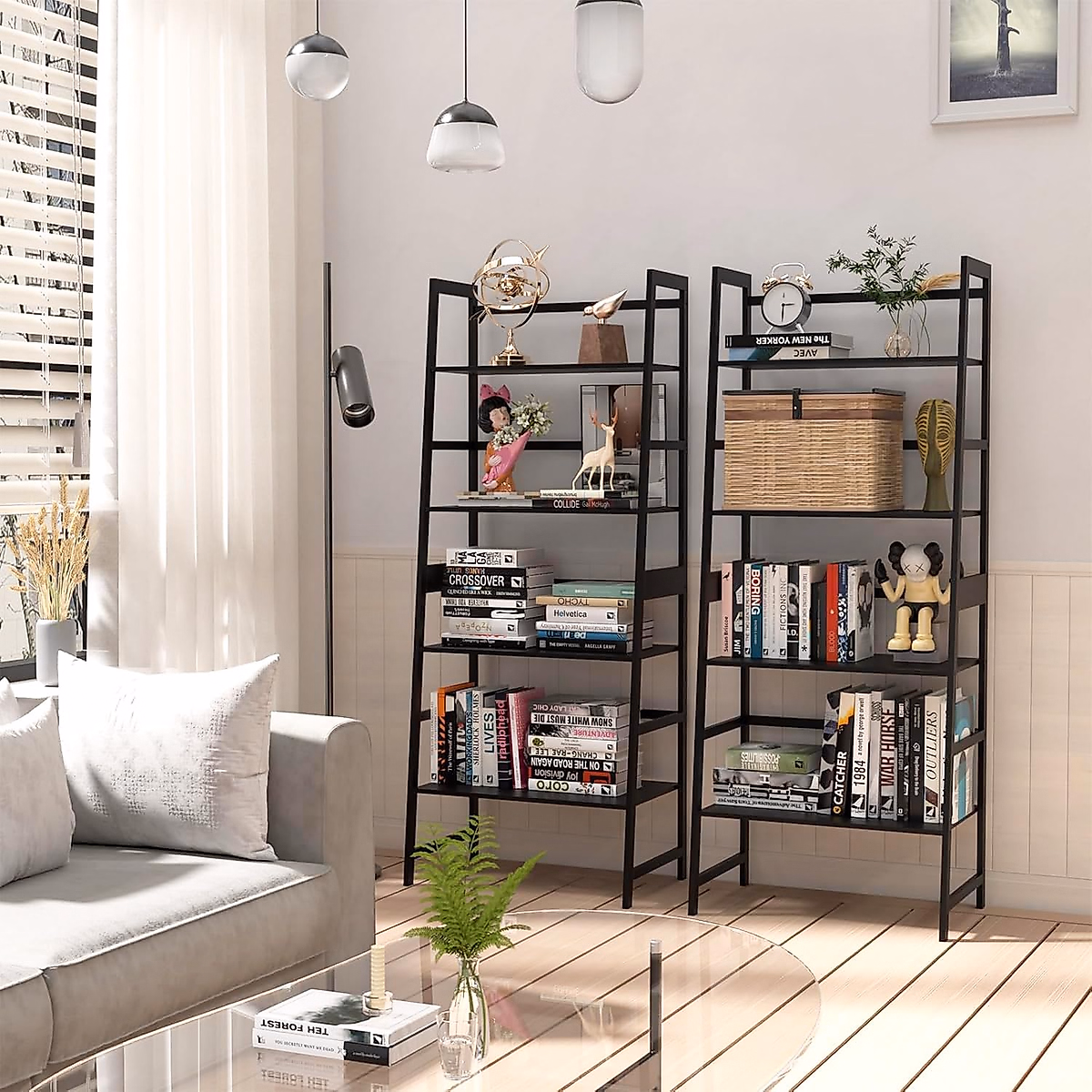 ZHOMUD Bookshelf, 4-Tier Multipurpose Shelf/Display Rack/Storage Shelf/Bookcase for Living Room, Bedroom,Home Office,Kitchen