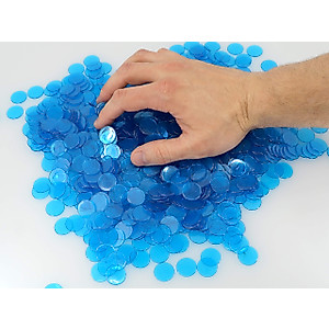 Regal Bingo Plastic Bingo Chips 500 Pcs - Clear Transparent Counters Game Chips Set for Board Game - Fun Bingo Night - 3/4 Inch Green Color