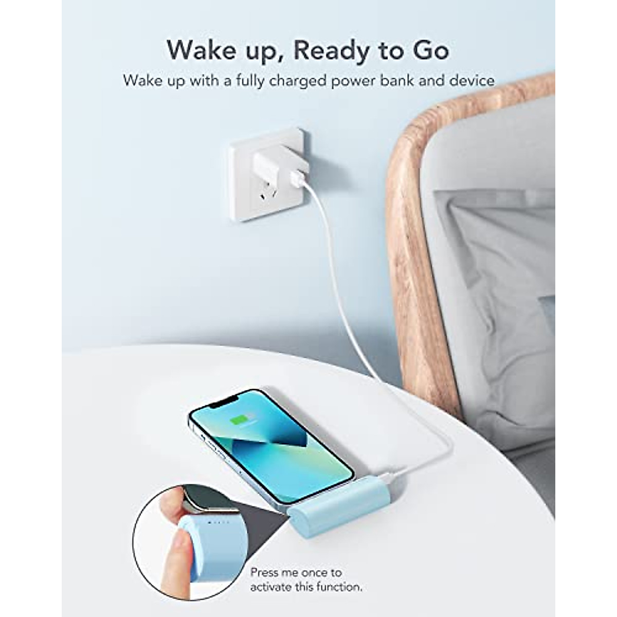 Charmast Small Portable Charger 5000mAh, Ultra-Compact 20W PD Fast Charging Power Bank Mini Battery Pack Compatible with iPhone 14/14 Pro Max/13/13 Pro Max/12/12 Pro Max/11/XR/X/8/7/6, and More