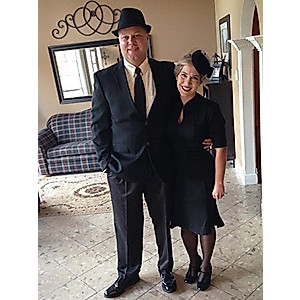 Aniwon Pillbox Hat, Wedding Hat Caps with Veil Vintage Bow Fascinator Hats Caps for Women A Black