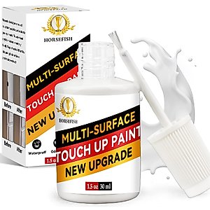 White Touch Up Paint, Multi-Surface Touch Up Paint Pen, White Paint for Chips, Scratches, Interior and Exterior House Paint for Wall Enamel Furniture Appliance Porcelain Cabinet Bath(Semi-Gloss)