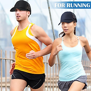 24 Pcs Trucker Hats Bulk Beach Hats for Men Mesh Back Ball Cap Rugged Classic Baseball Trucker Hat for Men and Women (Mesh Style, Navy, Black)