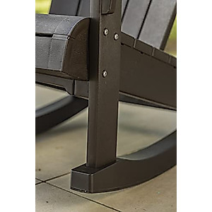 Keter Adirondack Rocker Resin Outdoor Furniture Patio Chair -Perfect for Porch, Pool, and Fire Pit Seating, Dark Grey