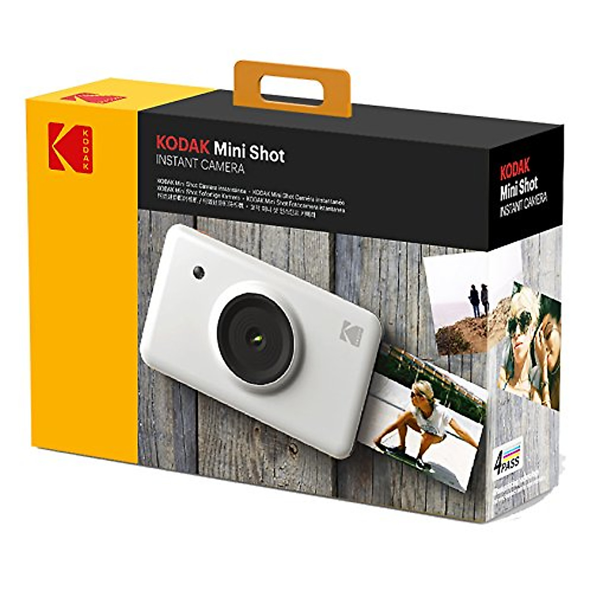 KODAK KOD-MSW Mini Shot Wireless Instant Digital Camera & Social Media Portable Photo Printer, LCD Display, Premium Quality Full Color Prints, Compatible w/iOS & Android (White)