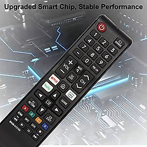 2 Packs BN59-01315A Replacement Remote Control for Samsung 4K Crystal UHD LED QLED LCD Series 6/7/8/9/ TU-7000 Flat Curved Smart TV with Netflix Prime Video and Hulu Keys with Batteries