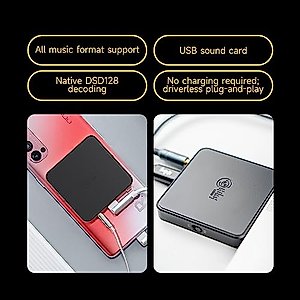 HiBy FD1 hi res USB c dac amp Portable dac Headphone amp Mini dac dongle with Balanced Headphone Output for iPhone/Android/iOS/Mac/Windows