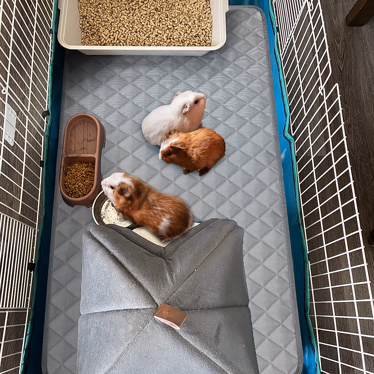 AIERSA 2Pack Guinea Pig Cage Liners - Super Absorbent and,Odor Control,Guinea Pig Bedding Solution 23" x 47"