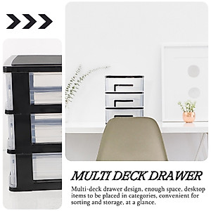 Cabilock Closet Mini Office Supplies Pen Organizer Storage Plastic Drawers 3 Drawer Storage Organizer Plastic s Plastic Drawers Organizer Small Drawer Hat Rv Black Stationery Organizer