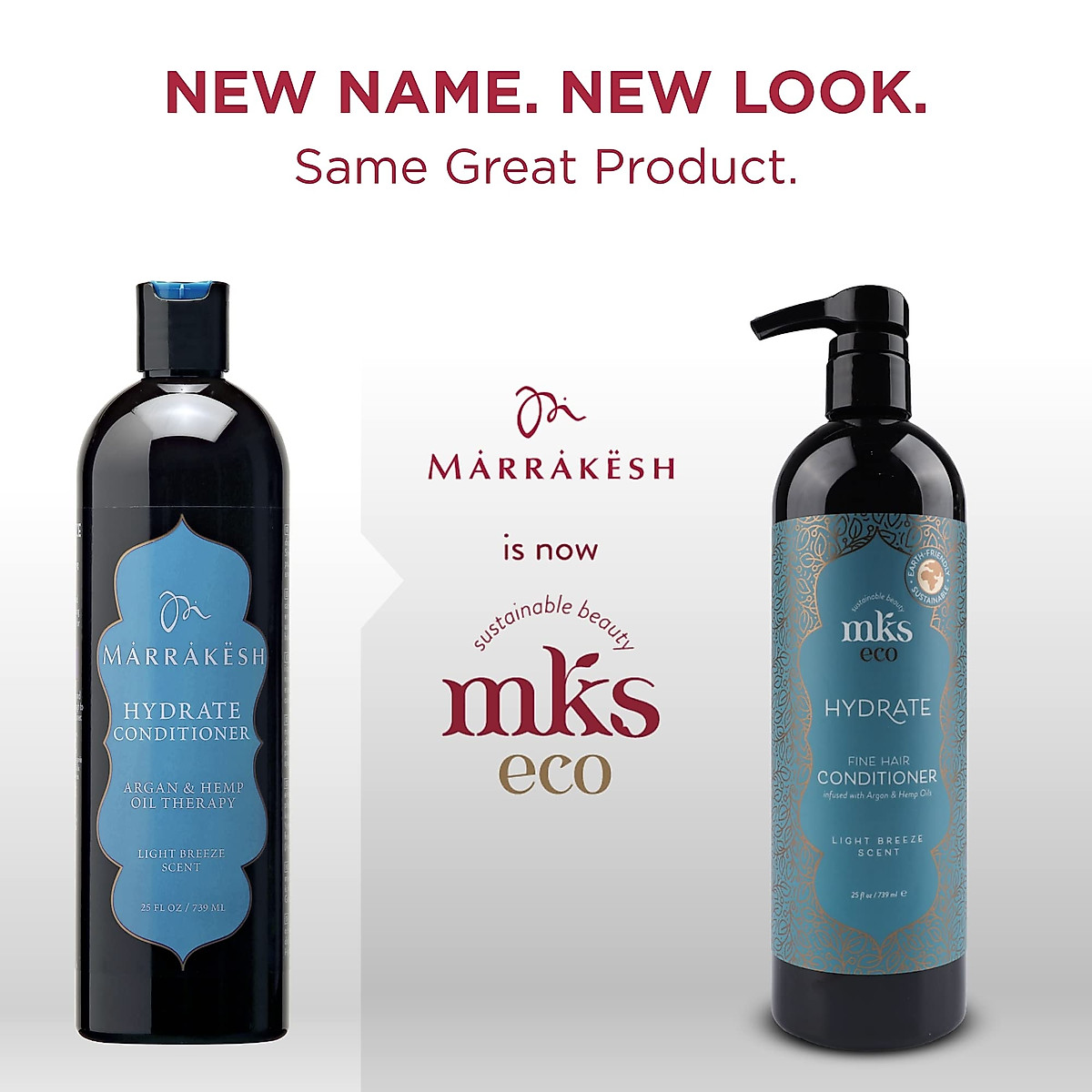 MKS eco Hydrate Conditioner for Fine Hair, Light Breeze - 25 fl oz - Locks in Moisture & Improves Shine - Moroccan Argan Oil, Hemp Seed Oil - Vegan, Cruelty Free