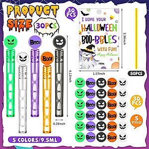 Rotatingpals 30 Pcs Halloween Students Gifts Halloween Party Favors Bubble Wands Trick or Treat Classroom Gifts Halloween Mini Bubbles Halloween Goodie Bag Fillers Non Candy for Kids Bulk