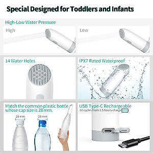 insolife Electric Portable Bidet for Baby Butt Washing, Baby Travel Bathing Kits for Newborn Infant Boy Girl Toddler