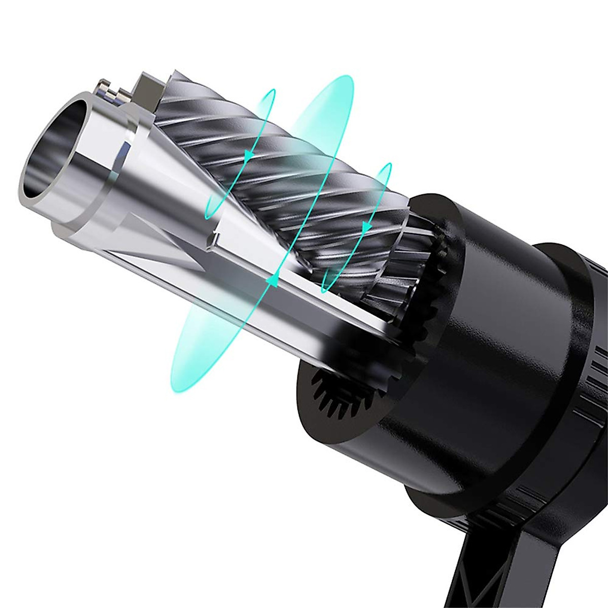 Hand Crank Wooden Pencil Sharpener, Pencil Sharpener Manual, Long Point Pencil Sharpener, 5 Adjustable Pencil Nibs, Helical Steel Blade - for School/Home/Office