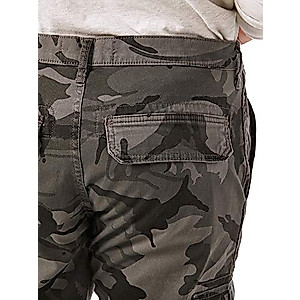Wrangler Authentics mens Regular Tapered Cargo Pants, Grey Camo, 36W x 32L US
