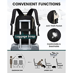 LOVEVOOK Backpack for Women fit 15.6-inch Laptop, Cute Backpack Purse with USB Port, Waterproof Travel Work Bag, Fashion Doctor Professor Nurse College Backpack, Dark Green-Black