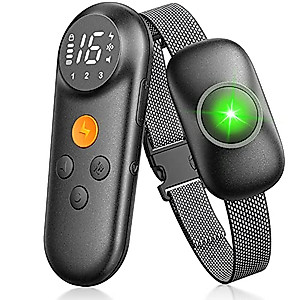 Dog Shock Collar, Vegamile Dog Training Collar with Remote 1600FT, IPX7 Waterproof Electric Shock Collar with Vibration, Shock, Beep,Rechargeable Shock Collar for Large Dog,Medium Dogs,Small