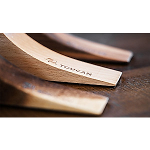 Door Stopper Decorative – 3Pcs Set Door Stop – Wooden Door Wedge – Beech Wood, Dark Acacia, Walnut – Lovely Bird Shaped Cute Door Stopper Wedge – Non-Slip Rubber Patches – Hanging Leather Strips