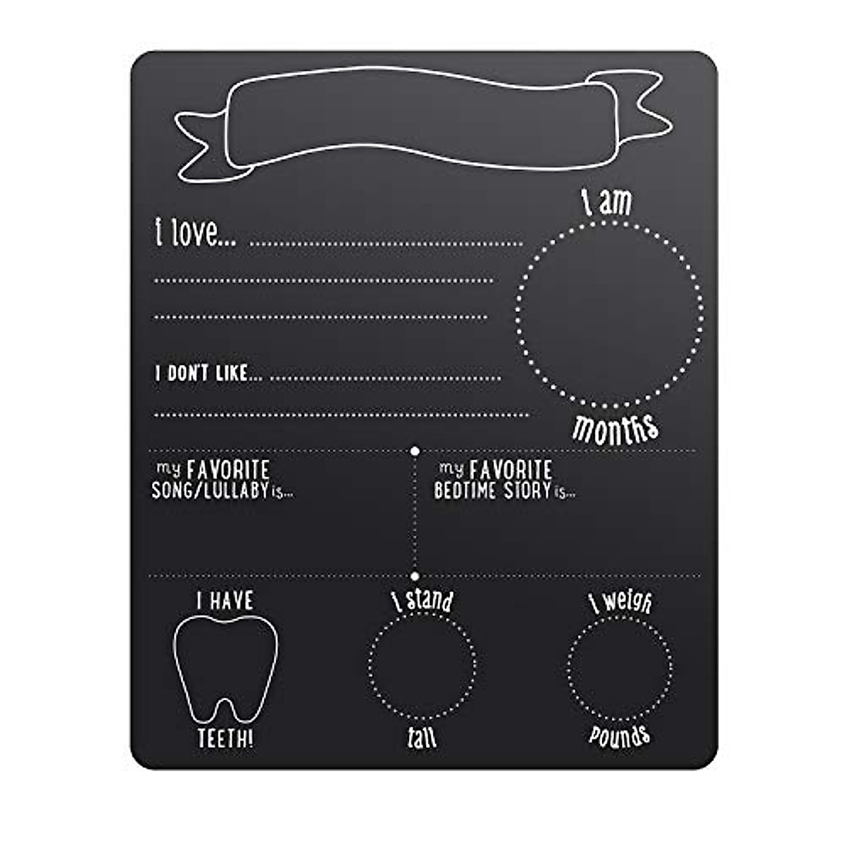 Pearhead Baby Milestone Chalkboard, Monthly Milestone Baby Photo Prop Board, Gender-Neutral