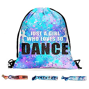 Drawstring Backpack Dance Bag Dance Teacher Appreciation Gifts Cinch Bag for Women Girls Dance Instructor Dancer Gifts for Dance Lover Teacher Dance Team Christmas Birthday Gifts for Her - Girl Loves
