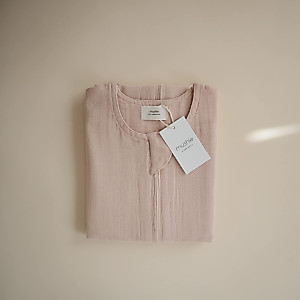 mushie Baby Wearable Blanket | 100% Organic Cotton Muslin | Sleeping Bag for Infants (Blush)