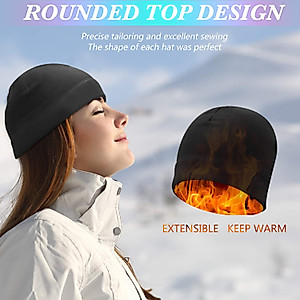 SATINIOR 6 PCS Winter Warm Beanie Hat Fleece Cap and Touchscreen Thermal Anti-Slip Gloves (Black, Gray, Navy Blue)