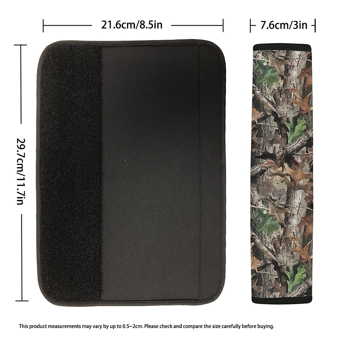 LedBack Fashion Camouflage Print Car Seat Belt Cover,Shoulder Seatbelt Pads,Soft Comfortable Shoulder Strap Pad for Men Women,2 Pack