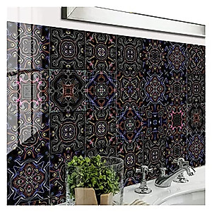 Tile Stickers Purple Abstract Grey Stick on Tiles Bathroom PVC Self Adhesive Wall Tiles Kitchen Stick on Wall Tiles Waterproof Peel and Stick Floor Tiles Self Adhesive Tiles for Walls