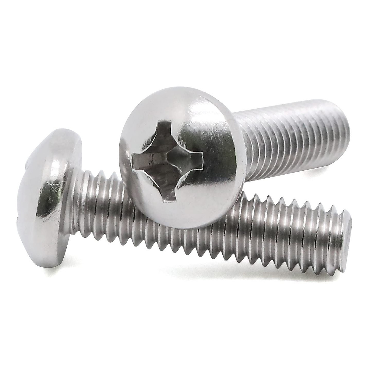 8-32 x 1" (1/4" to 3" Available) Pan Head Machine Screws, Full Thread, 304 Stainless Steel 18-8, Pack of 100