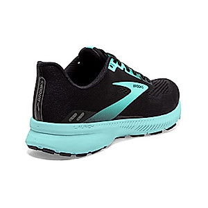Brooks Launch 8 Women's Neutral Running Shoe - Black/Ebony/Blue Tint - 9.5 Wide