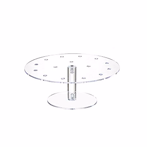 Clear Round Acrylic 16 Holes Push Pop Cake Stand for Party, Wedding, Bakery (9.44'' of Diameter)